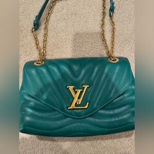 Louis Vuitton | Bags | Louis Vuitton New Wave Chain Bag Mm Nm Emerald ...